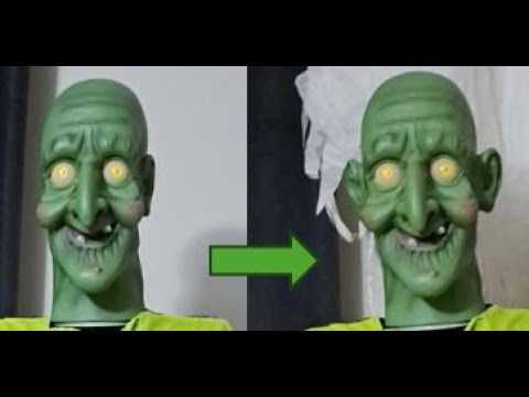 How to Fix a WARPED Head for a Gemmy Life Size Animatronic - YouTube