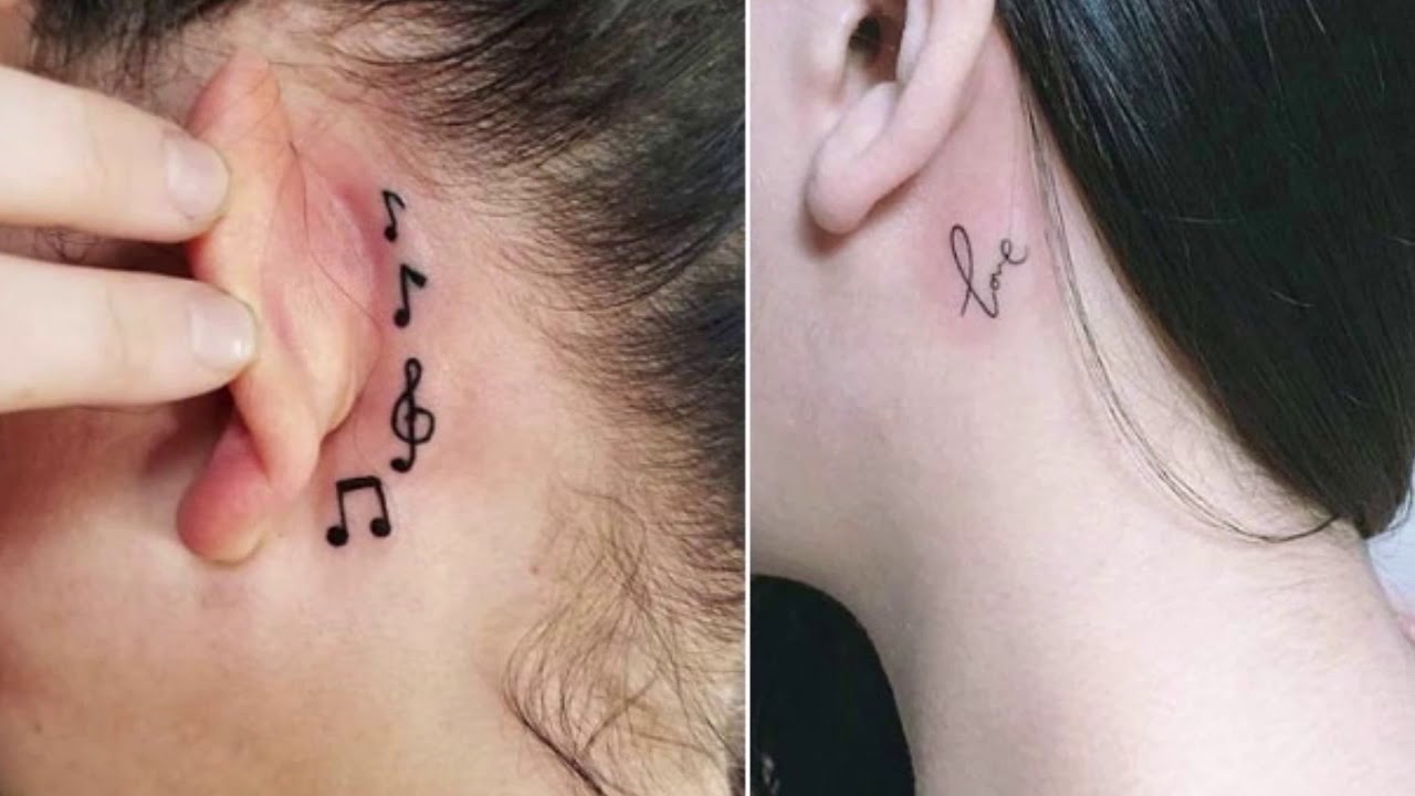 Top 50 Best Behind The Ear Tattoos For Girls - YouTube