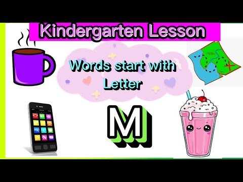 Words Start With Letter M | Words Begin M | Preschool Learning - YouTube
