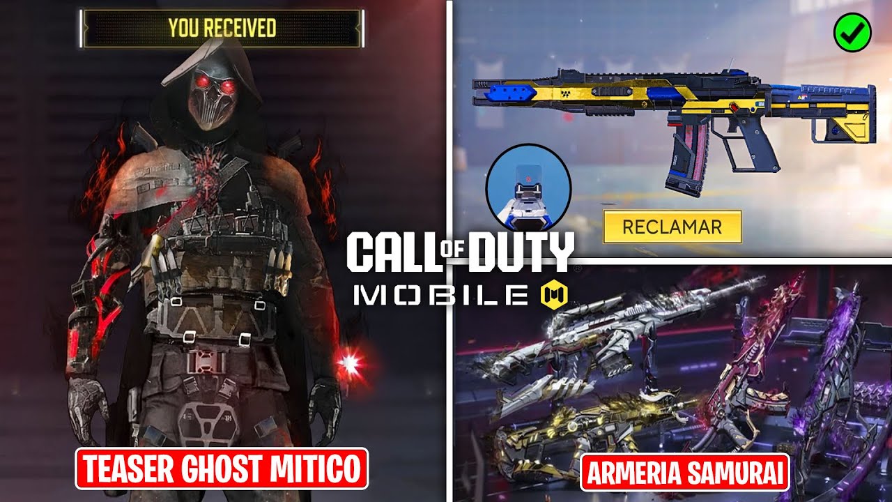 🔥TEASER GHOST MITICO, ARMERIA SAMURAI, M4 GRATIS y más en Cod Mobile - YouTube