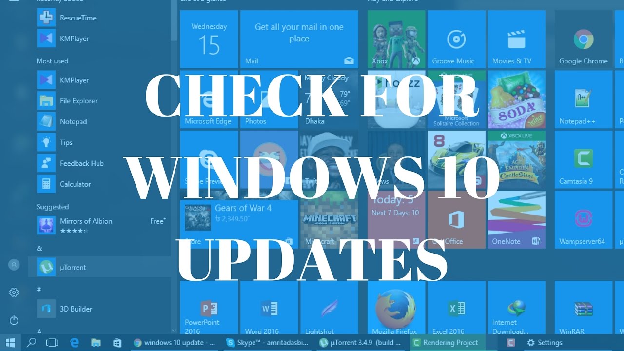 How To Check For Windows 10 Updates - YouTube
