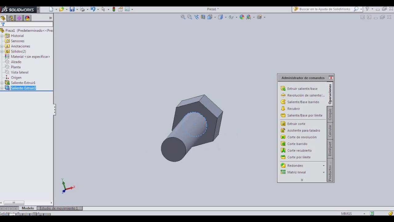 tornillo crear espiral solidworks - YouTube