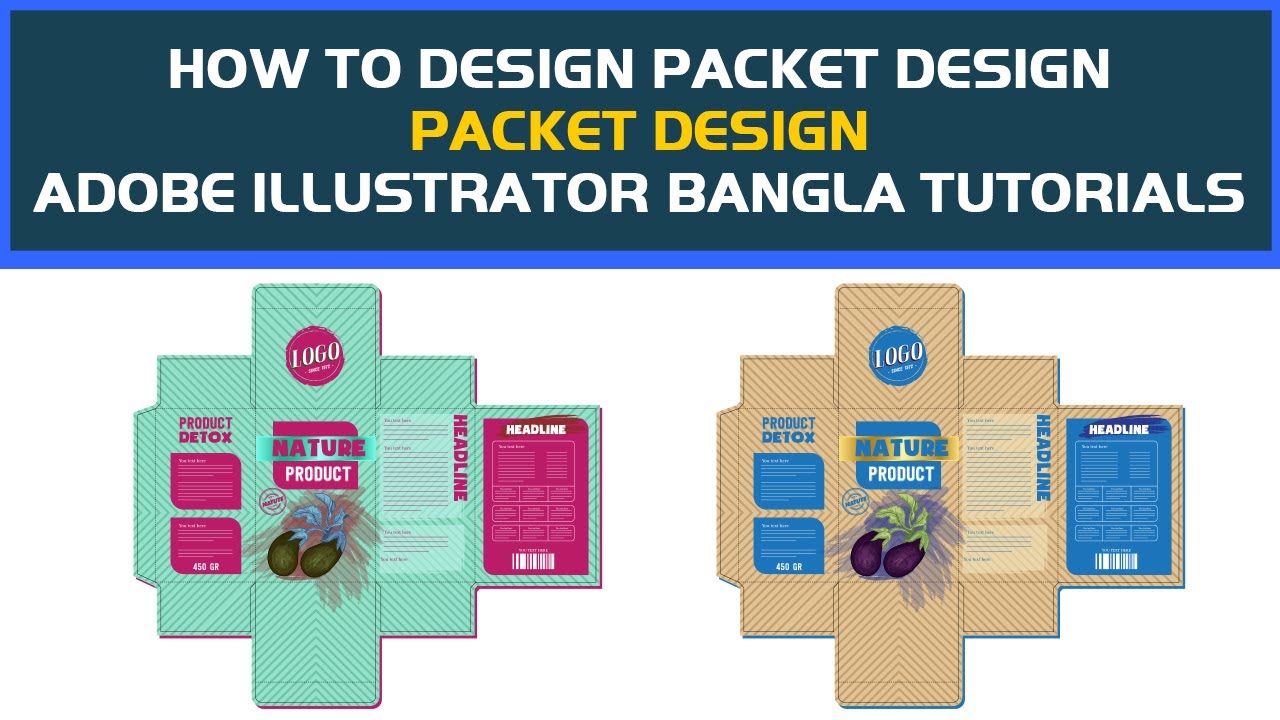 How To Design Packet Design || Packet Design || Adobe Illustrator ...