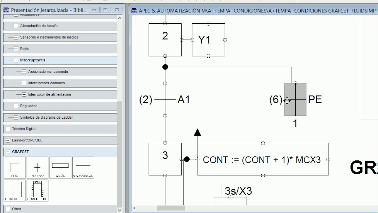 GRAFCET FLUIDSIM 2 - YouTube