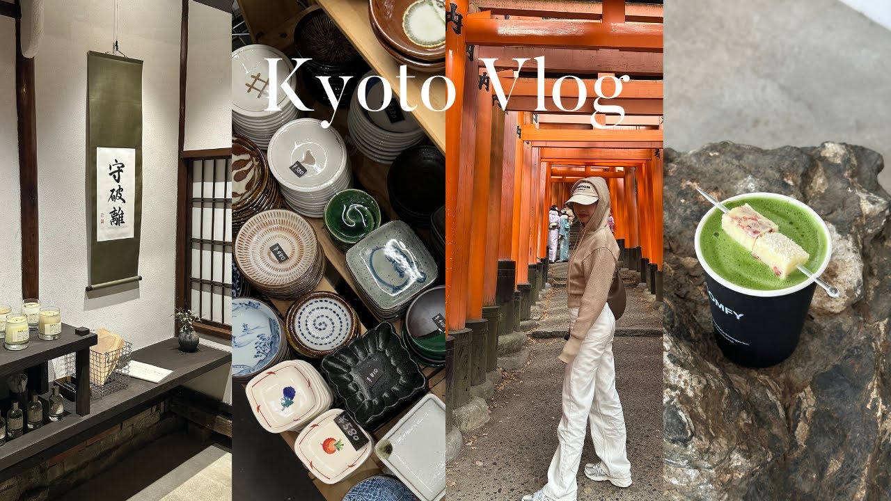 Kyoto Vlog🍵 winter trip | fushimi-inari, matcha, LE LABO cafe, wabi ...