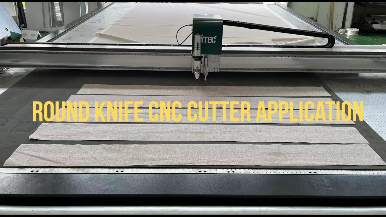 CNC Round Knife Application Best Fabric Leather Cloth Cutter - YouTube