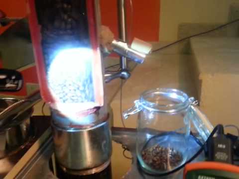 Test #3: PID'ed Gas-fired fluid bed roaster - YouTube