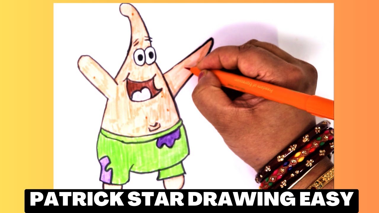 How to draw Patrick Star Cartoon - Learn to Draw Patrick Star Cartoon ...
