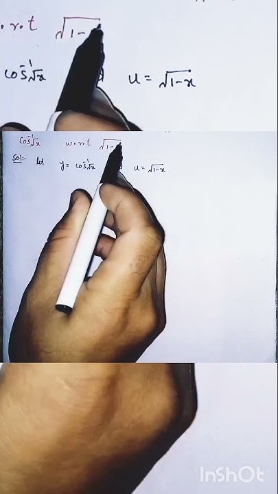 derivative of One inverse trigonometric functions with respect to another function - YouTube