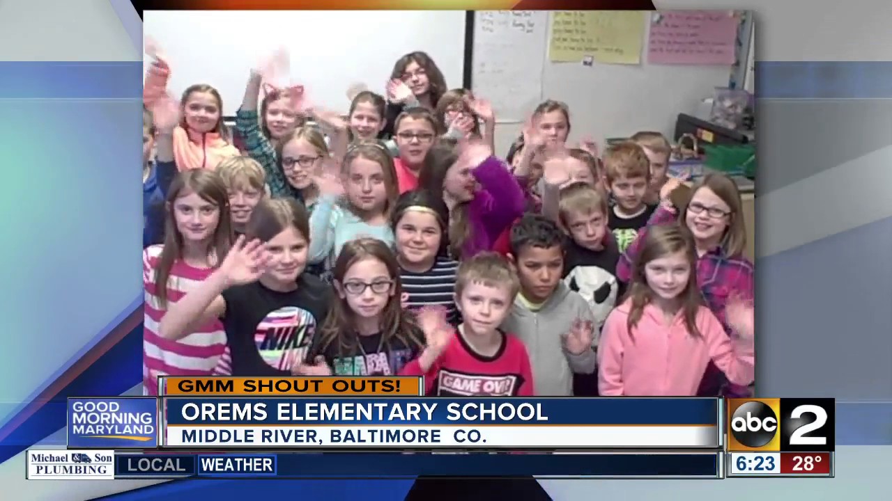 Good morning from Orems Elementary School in Baltimore County - YouTube