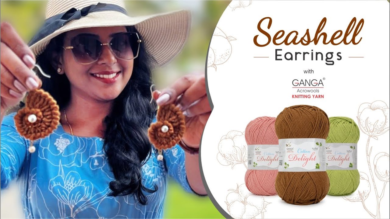 Beach Project | Beginner Friendly | Shell Earrings | Cotton Delight ...