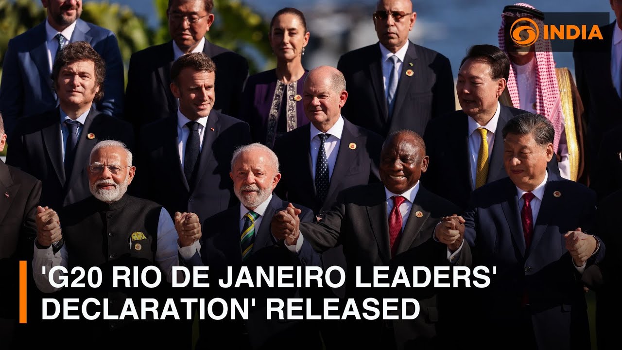 'G20 Rio de Janeiro Leaders' Declaration' released in Brazil - YouTube