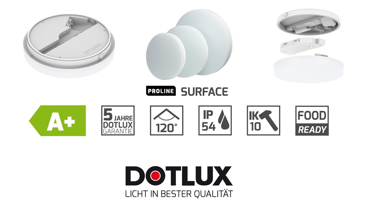 Neu - Die optimierte SURFACE von DOTLUX, eine Wand- und Deckenleuchte ...