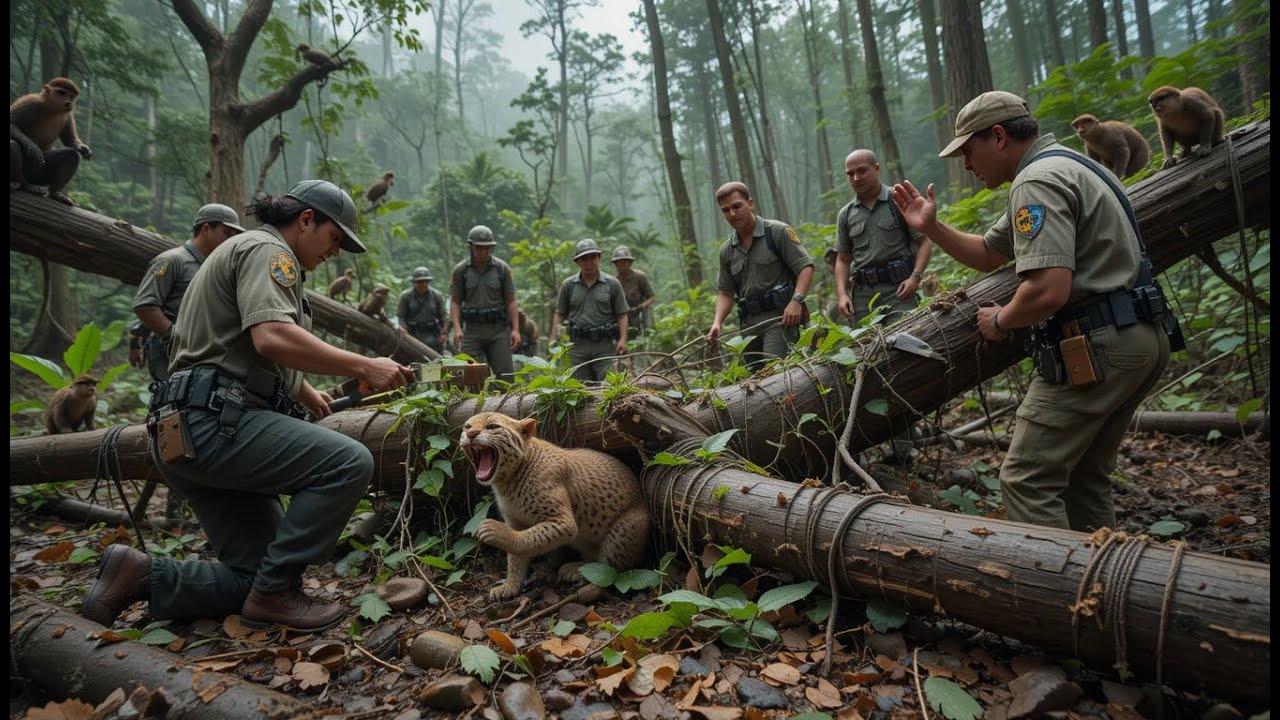 "Wild Jungle Rescue: Rangers Save Trapped Leopard in Intense Mission ...