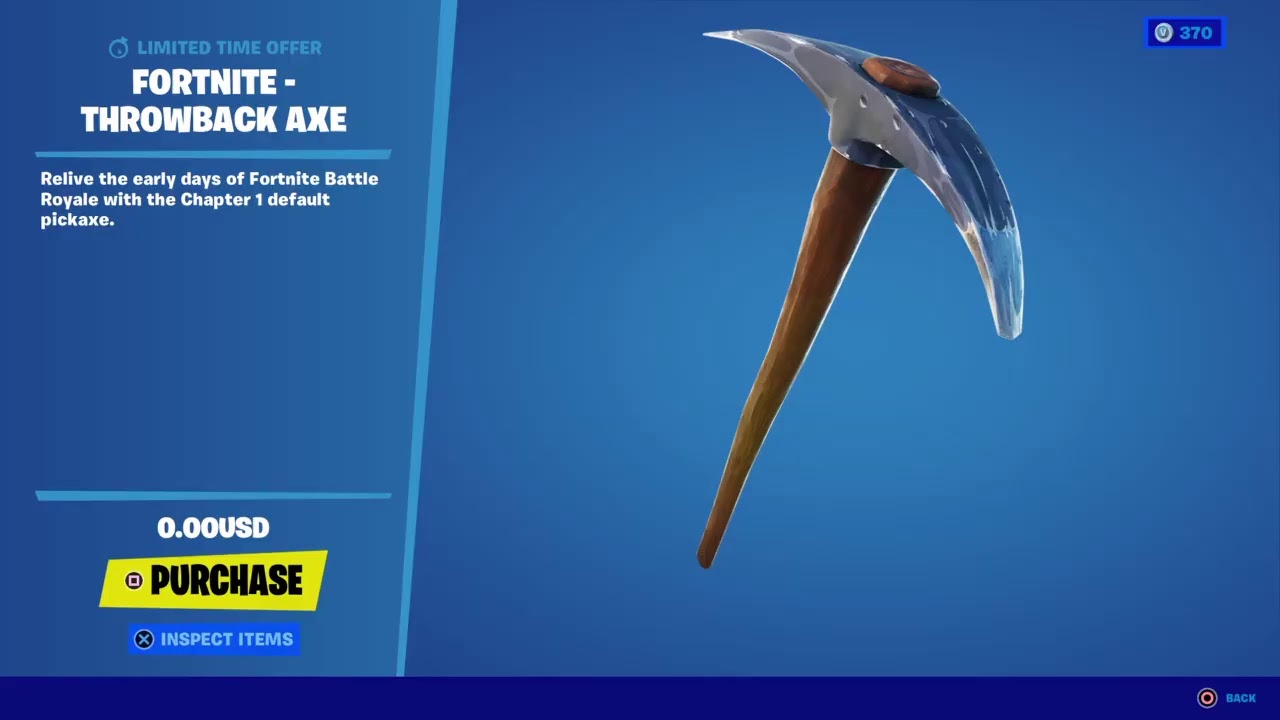 *OG* DEFAULT PICKAXE FREE (Fortnite Chapter 2 Season 4) - YouTube