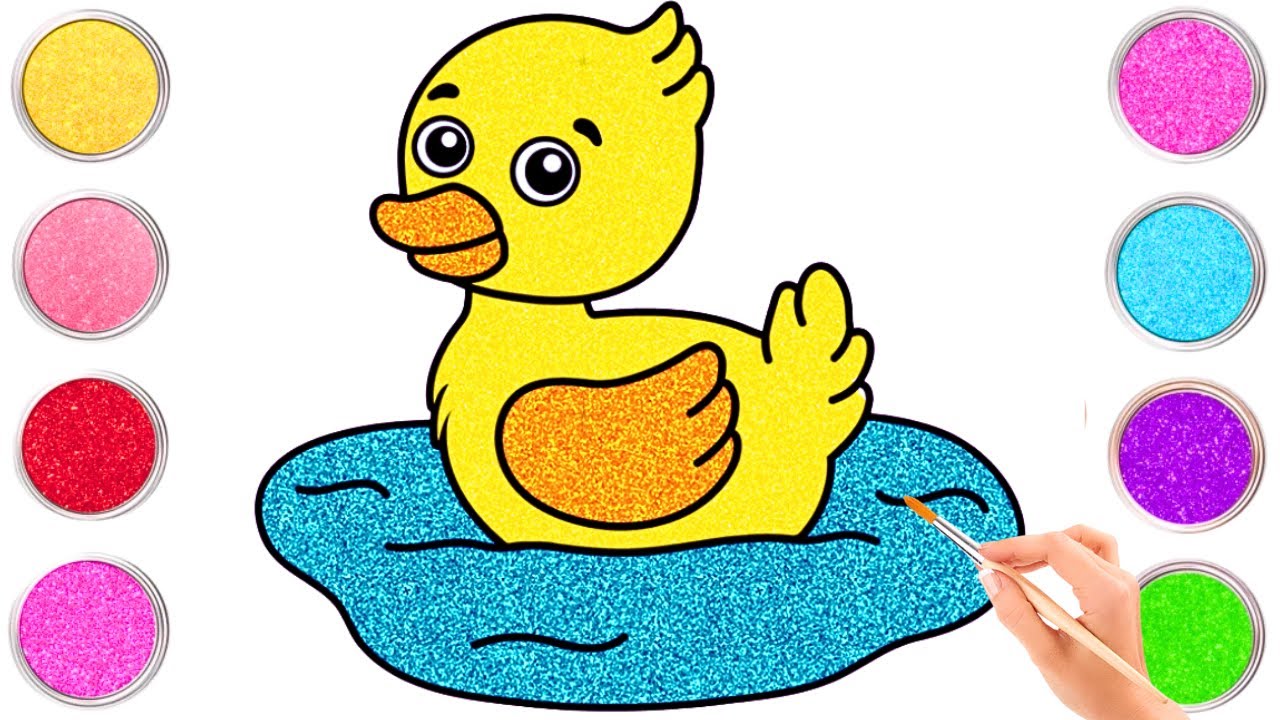 Duck Drawing and Coloring for Kids | How to Draw Duck | Magic Fingers ...