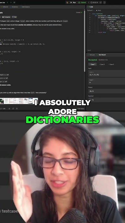 Python Dictionaries: My Secret to Faster Algorithms⏲️ #leetcode #leetcodesolution # ...