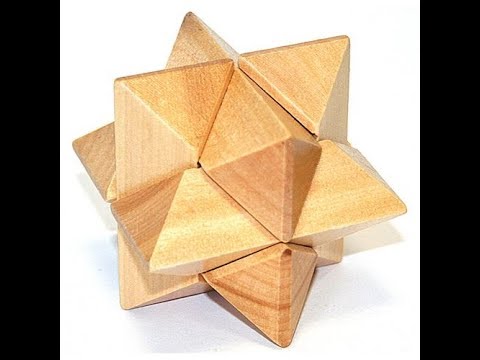 Как собрать деревянную головоломку объёмная звезда - YouTube
