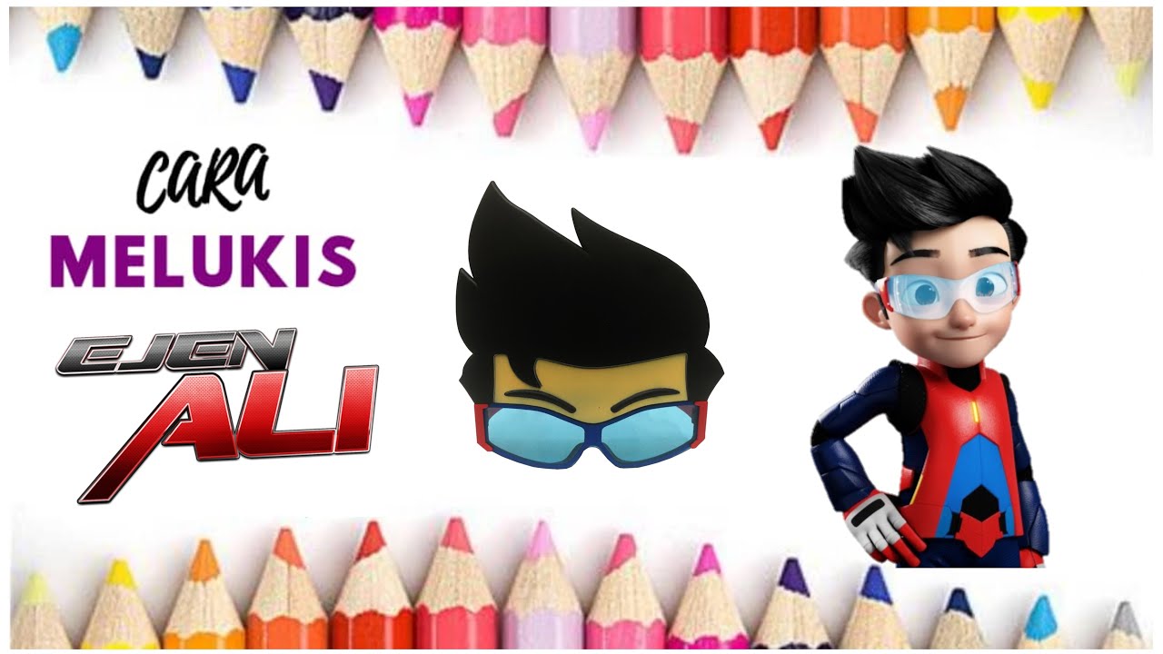 Cara Melukis Ejen Ali | How To Draw Ejen Ali - YouTube