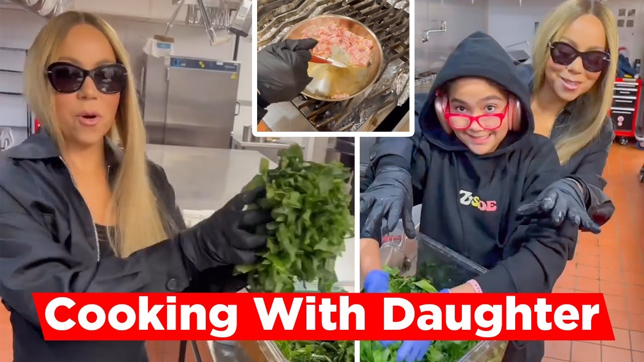 Mariah Carey Cooks Her Traditional Anointed Greens With Daughter Monroe ...