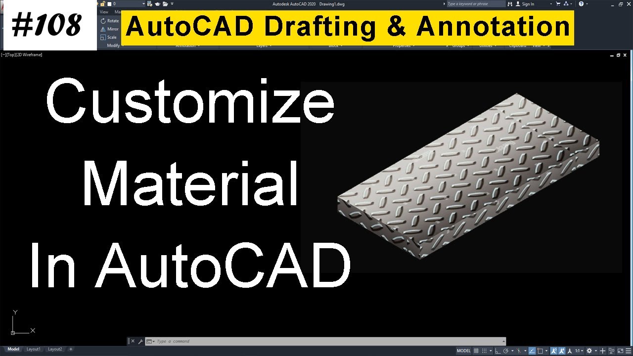 Material Editor AutoCAD 2020 | Customize Material In AutoCAD 2020 - YouTube