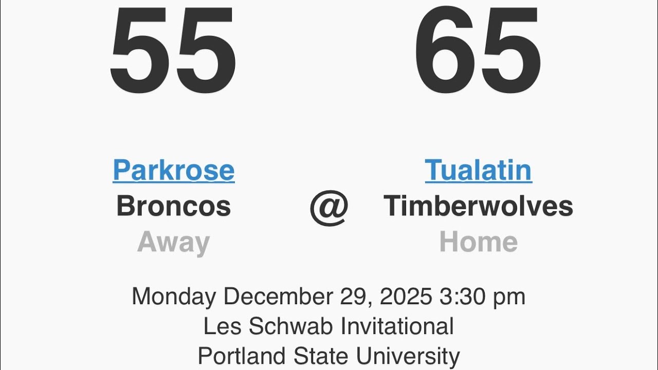 🏀Parkrose Broncos vs Tualatin Timberwolves @ LSI29 - YouTube