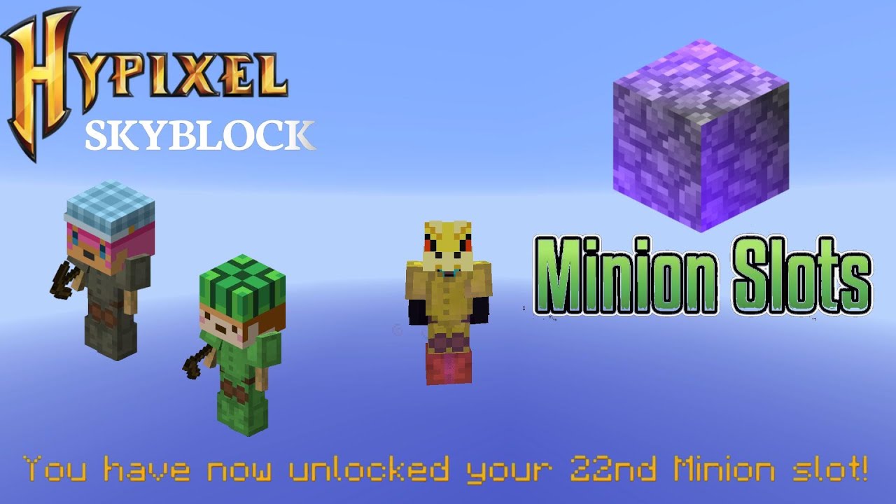 Como tener mas Minion Slots Hypixel Skyblock - YouTube