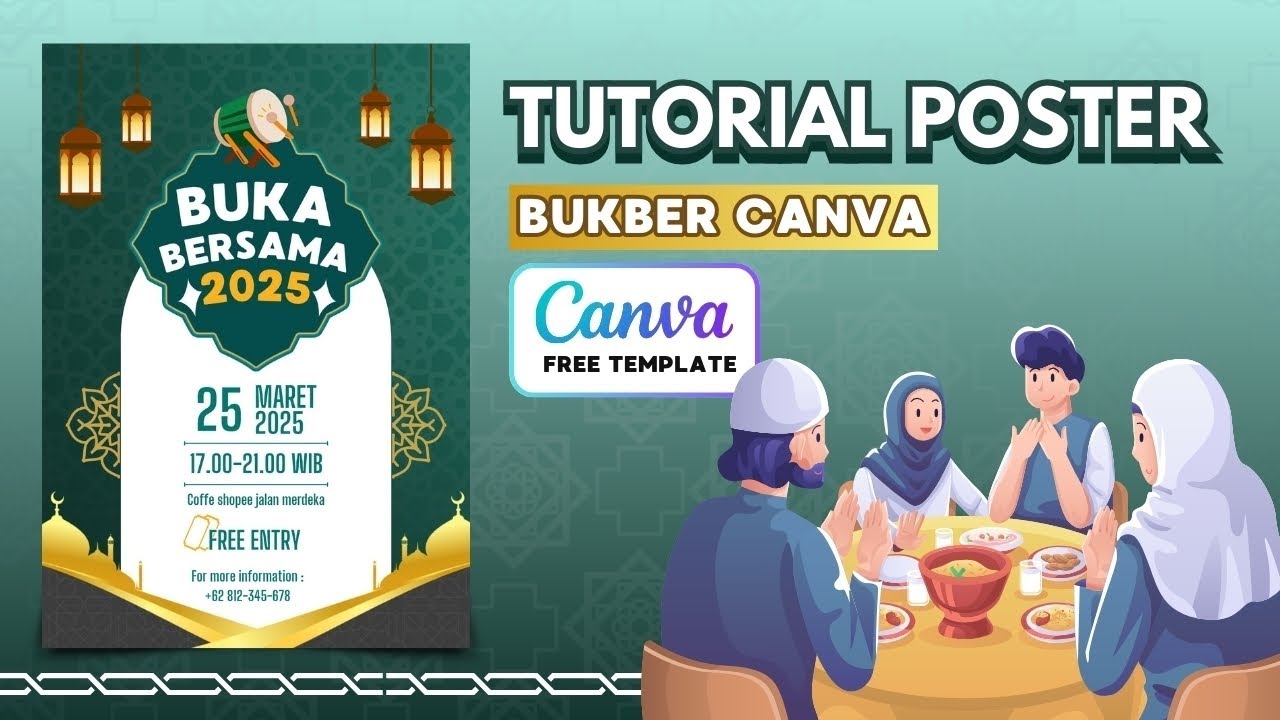 Cara Membuat Poster Undangan Bukber di Canva || Poster Buka Bersama ...