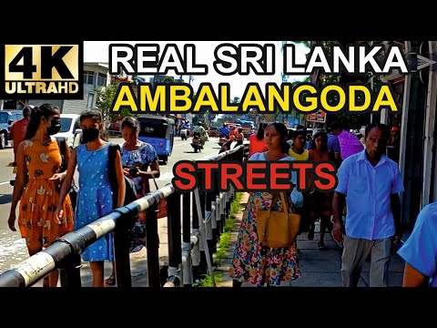 Walking Sri Lanka - AMBALANGODA town 4K, ASMR, No Talk, Street Sounds. Real Sri-Lanka - YouTube