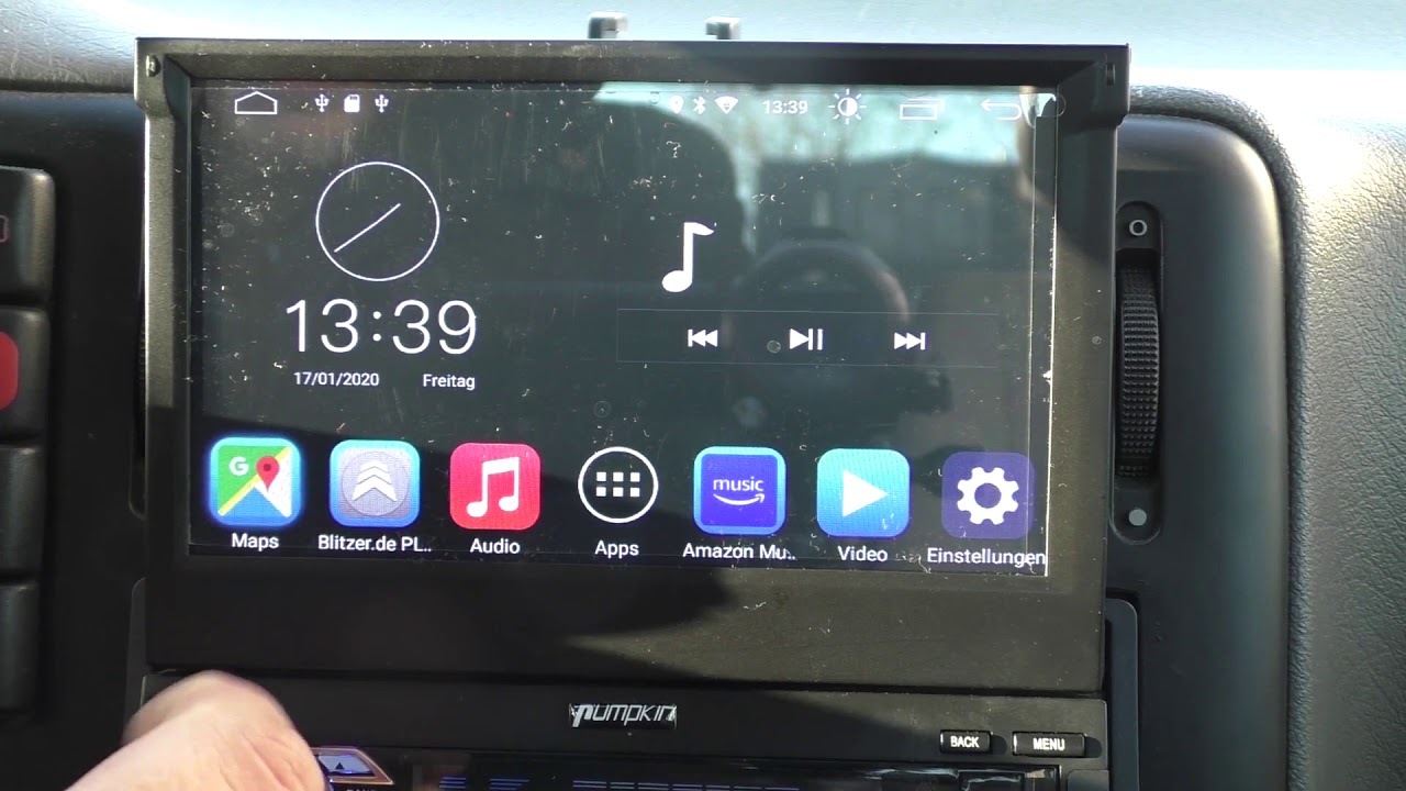 Pumpkin AA0341B 1 Din Flip Out Universal Head Unit Video Collection ...