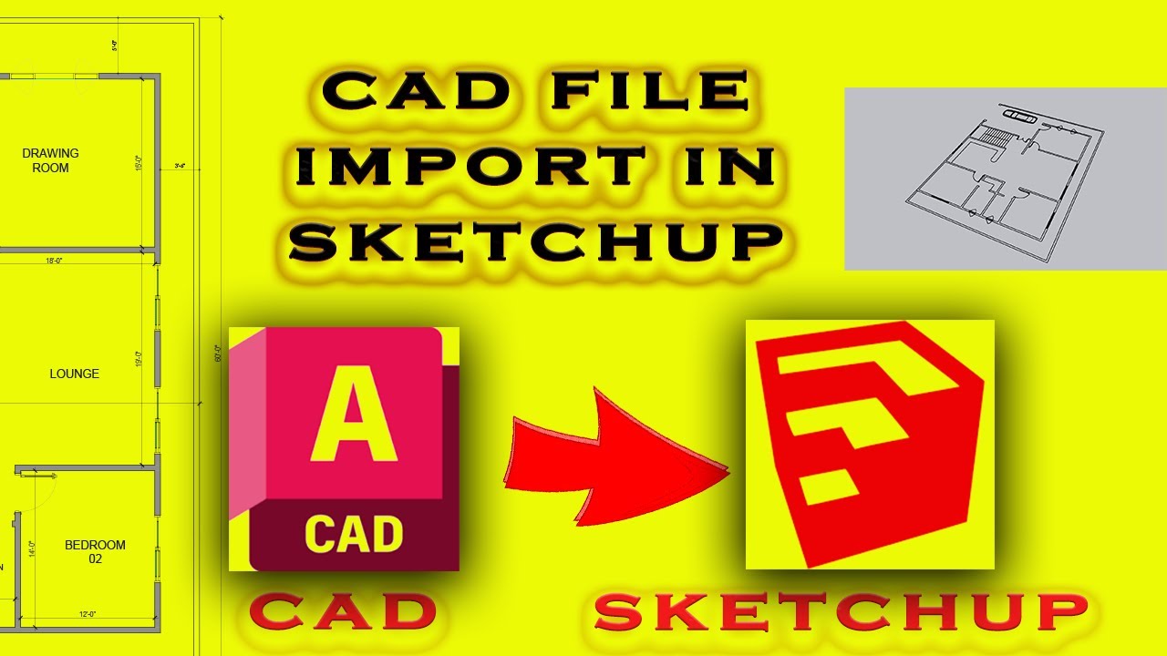 Cad file import into SketchUp - YouTube