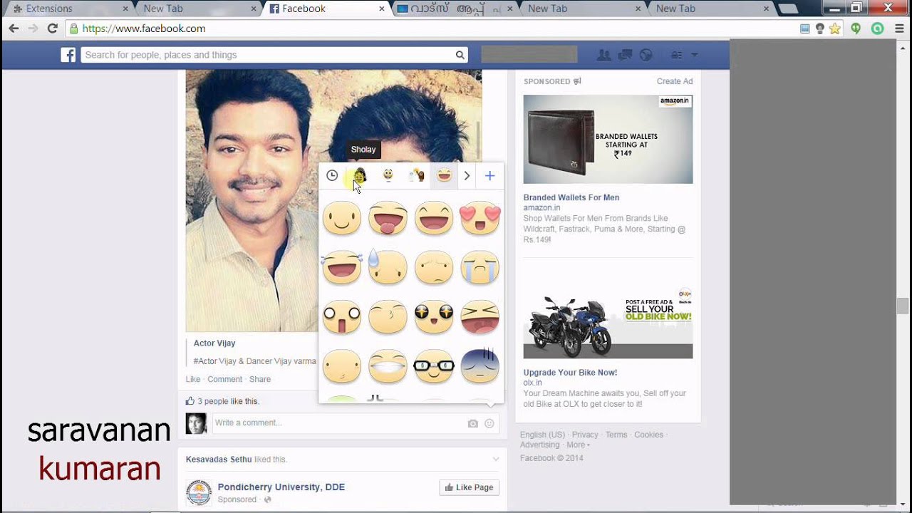How to post stickers as comment in facebook - YouTube