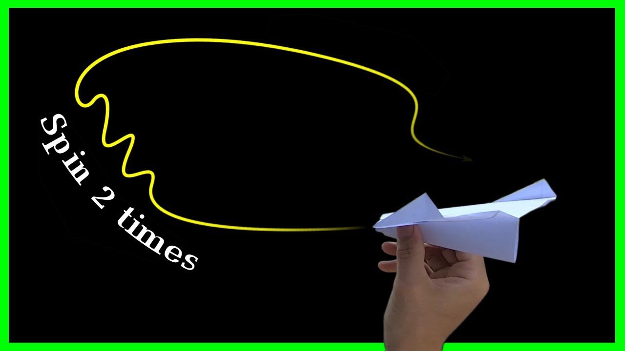 How to make paper plane spin 2 times come back| Phuc origami - YouTube