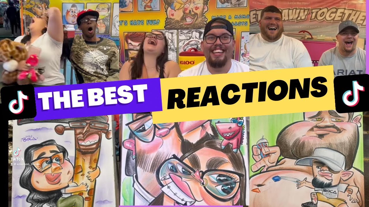 Drawing Funny Caricatures of People ️ 1|Best Reactions - YouTube