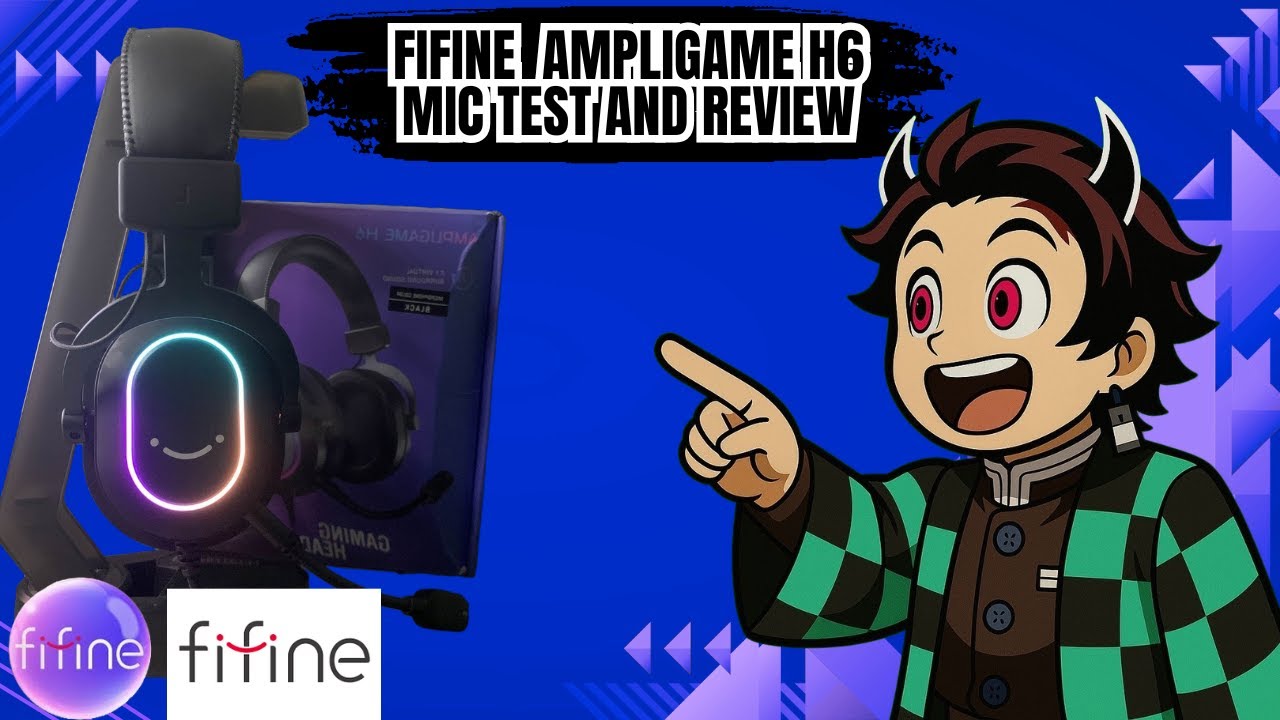 FIFINE Ampligame H6 Headset Mic test and Review - YouTube