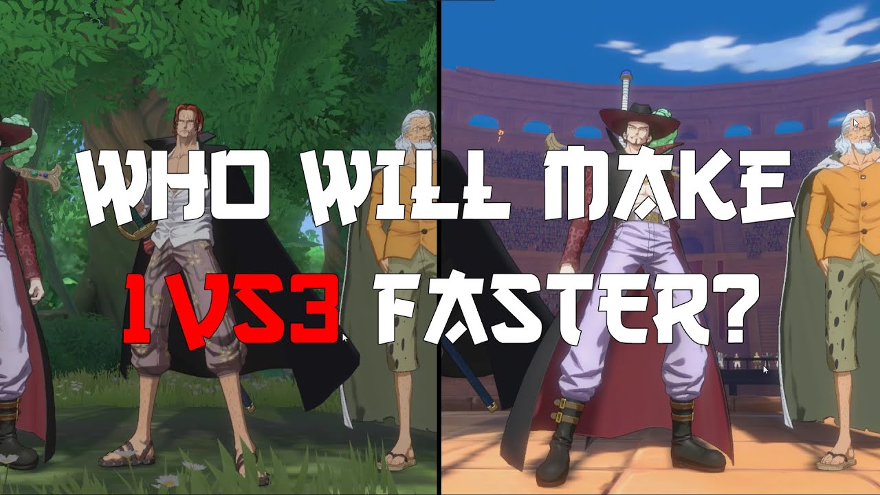 SHANKS VS MIHAWK - WHO WILL MAKE 1VS3 FASTER? - One Piece Fighting Path ...