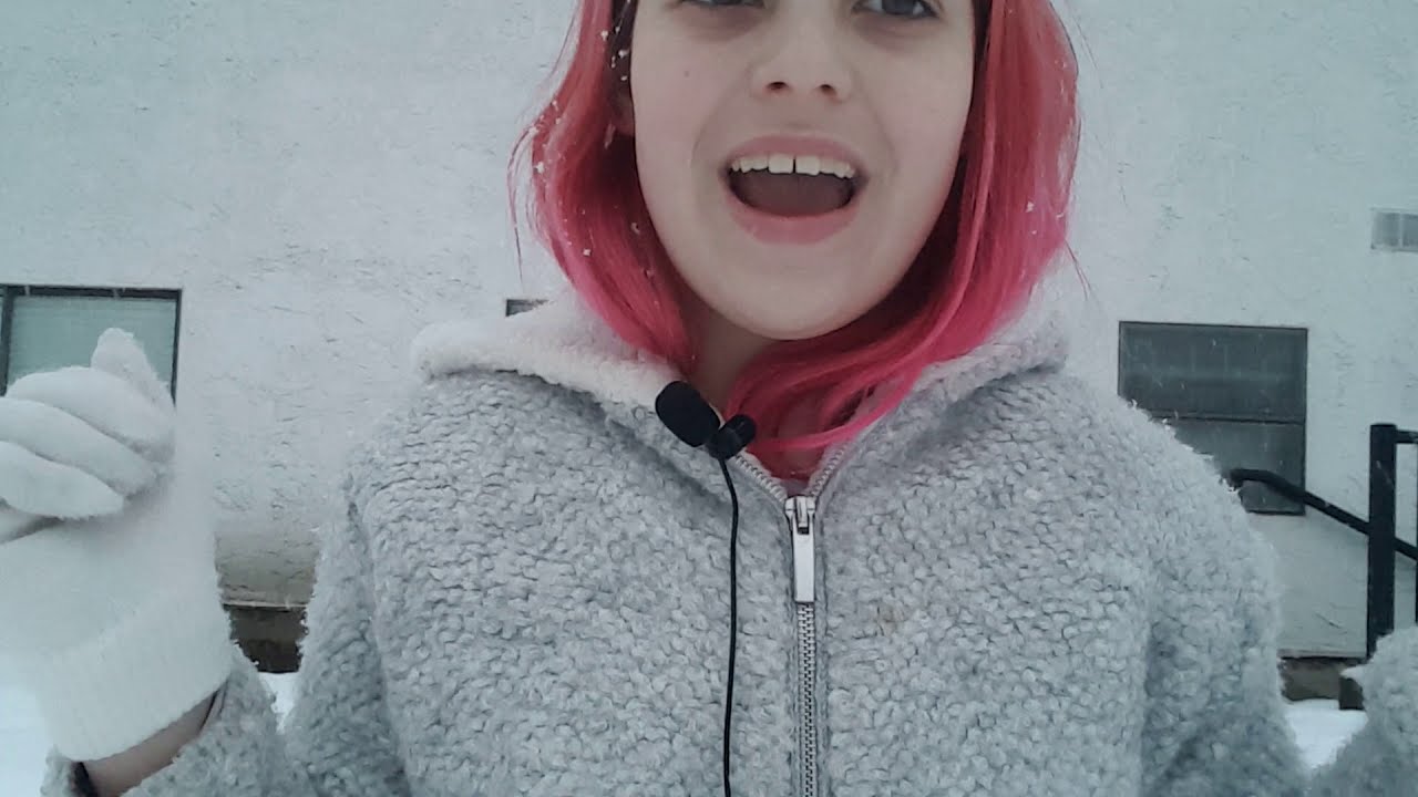 Eating snow (asmr eating sounds) - YouTube