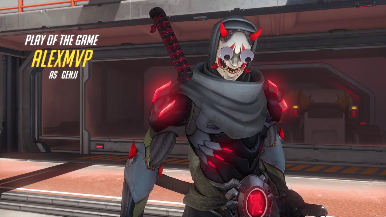 Overwatch - Googly Eyes Quad kill PRO Genji play POTG 100,000 IQ - YouTube