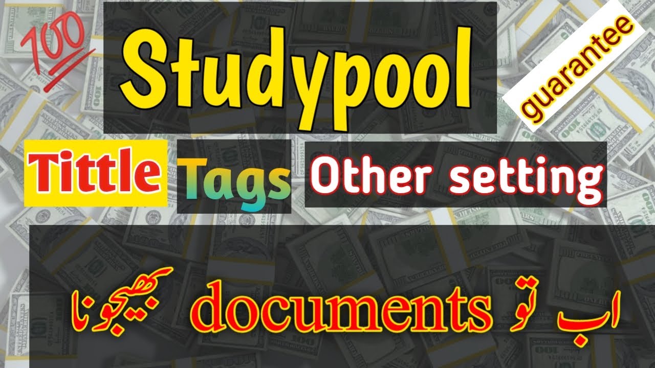 How To Write Tittle,Tags,School Name,Course in Studypool | sell Your ...