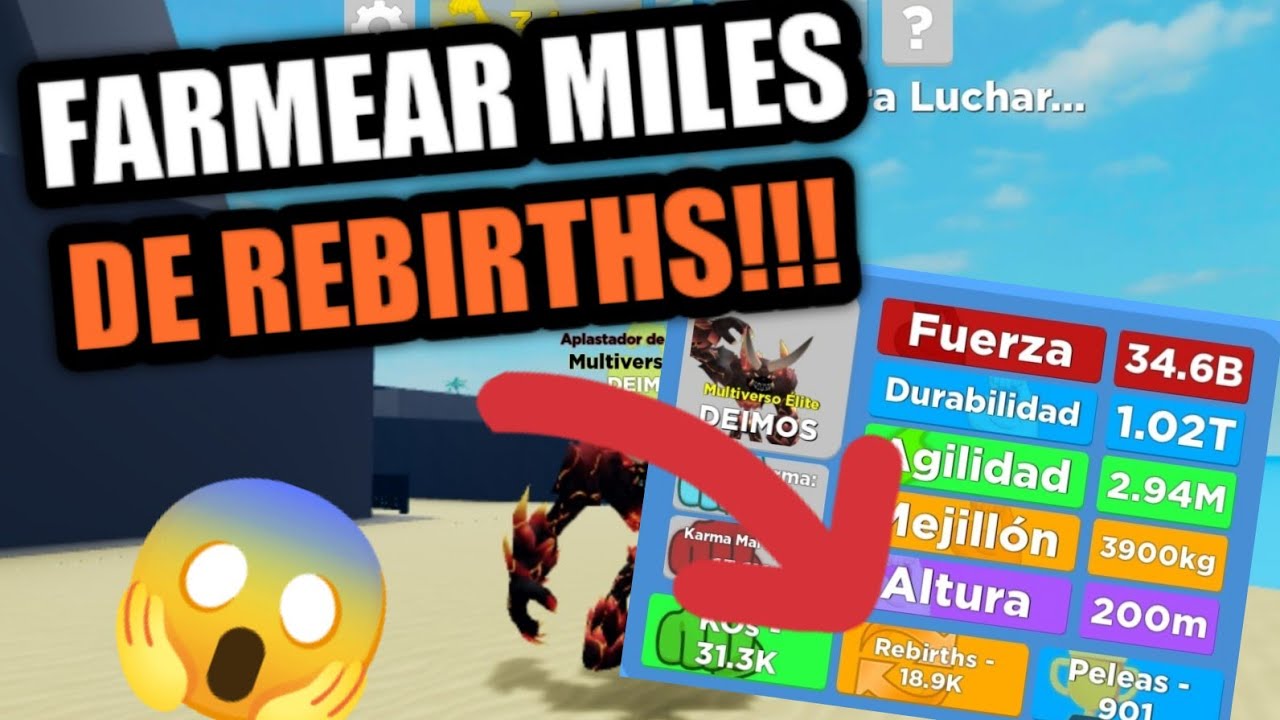 ¡ASÍ PUEDES FARMEAR *MILES* DE REBIRTHS! EN 💪 MUSCLE LEGENDS 💪 | ROBLOX ...