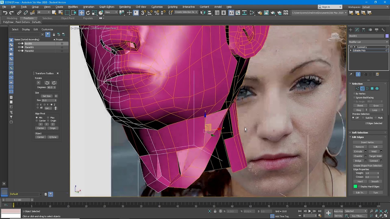 3DS Max (ep.7/7 part 2/2) - Setting Up Reference & Head Modeling (The ...