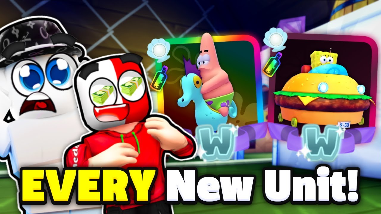 We Unlocked EVERY NEW UNIT In SpongeBob TD.. - YouTube