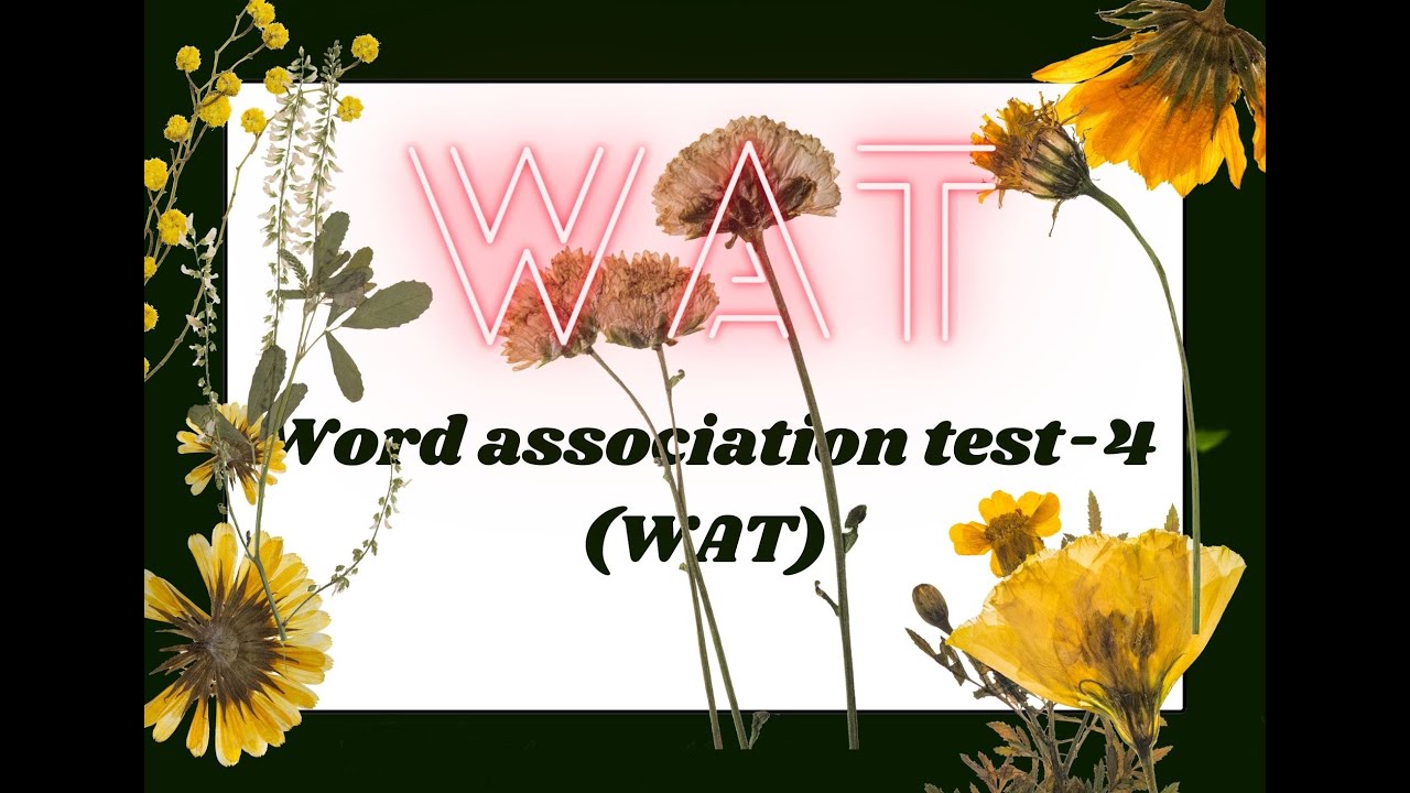 Psychological Word Association test-4 - YouTube