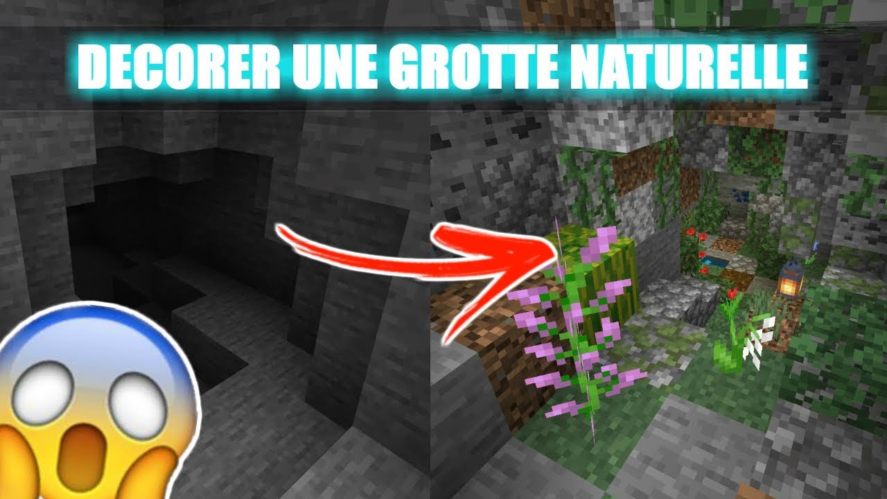 COMMENT DECORER UNE GROTTE NATURELLE SUR MINECRAFT - YouTube