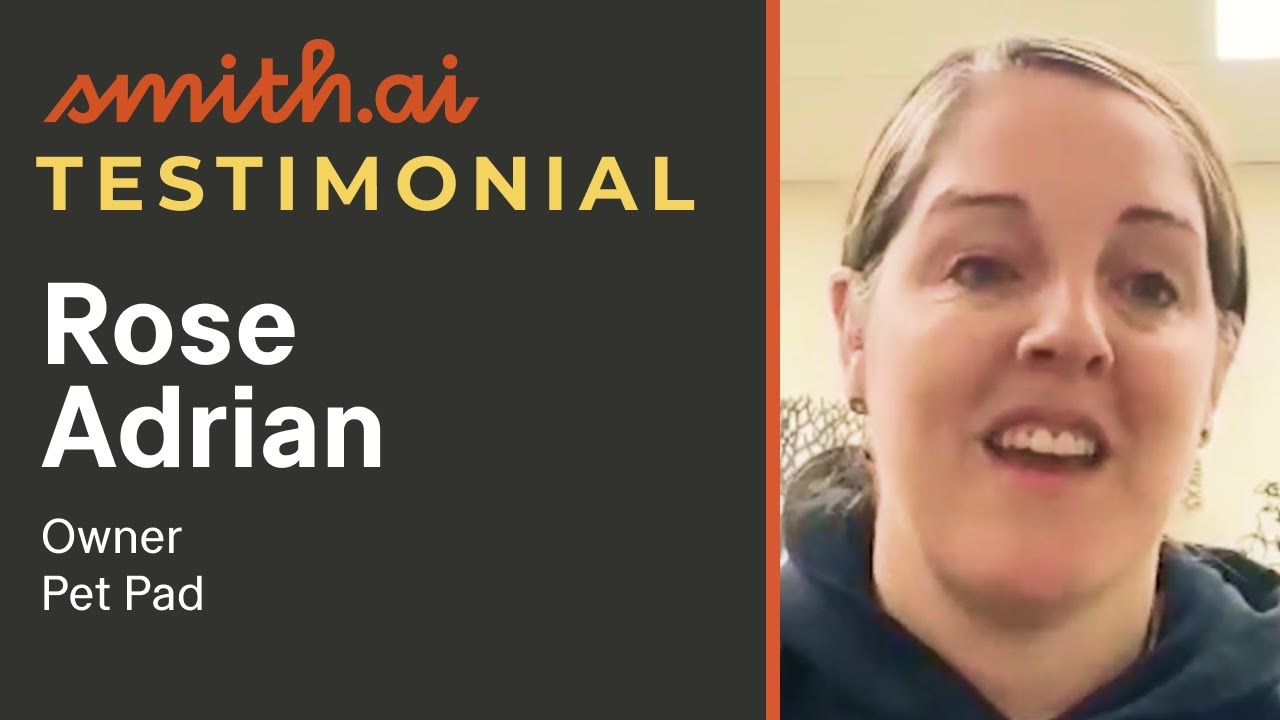 Smith.ai Client Testimonial: Rose Adrian of The Pet Pad - YouTube