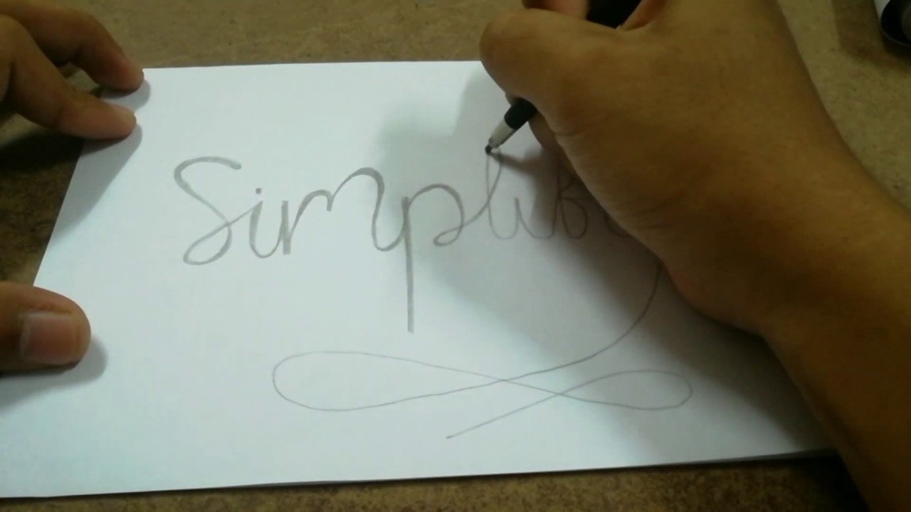 Handwriting Calligraphy Using Pencil - Simplify - YouTube