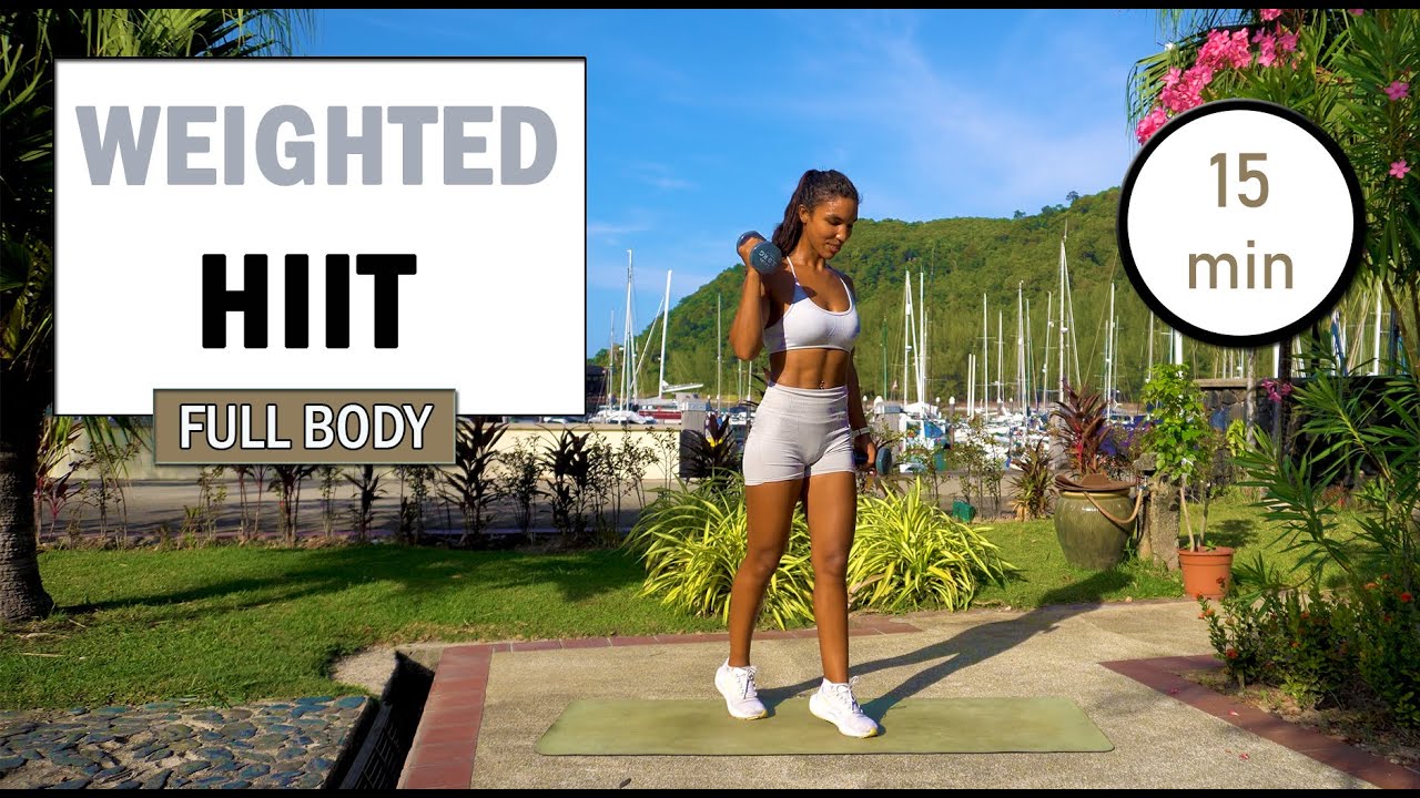 15 Minute Dumbbell HIIT | FULL BODY | At Home Workout | No Repeats ...
