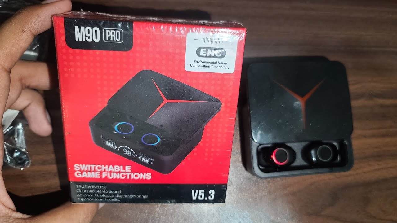 M90 pro gaming airpods review and unboxing first look - YouTube