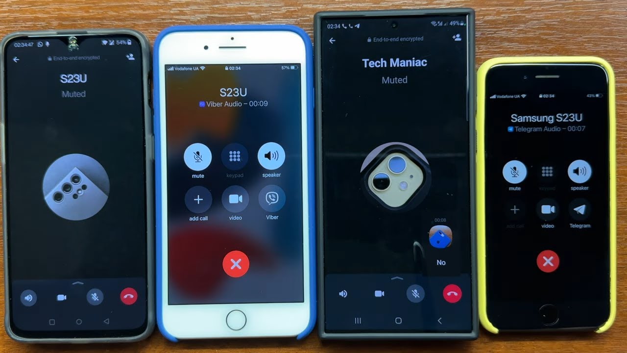 Samsung Galaxy S23 Ultra WhatsApp, Telegram, Viber Outgoing Calls to ...
