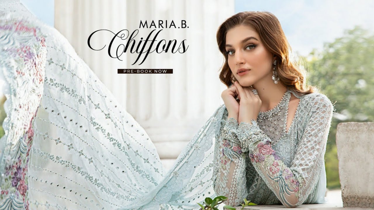 Maria.B Chiffon Collection 2024 | Maria.B Luxury Chiffon Unstitched ...